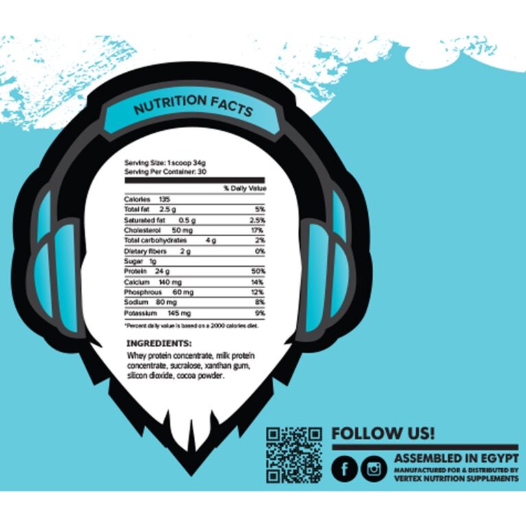 Vertex Nutrition Whey Protein 1kg, 30 Servings - Beast Muscle